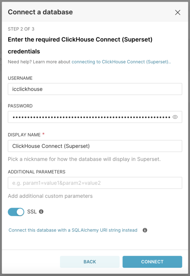 Connecting to ClickHouse from Apache Superset™ - Instaclustr