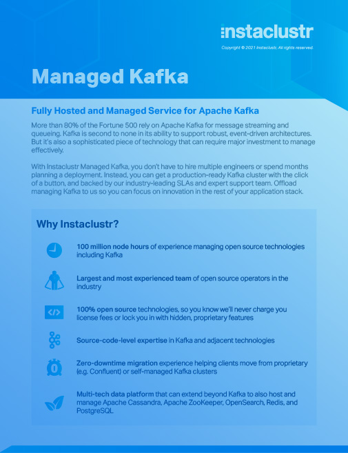 Managed & Hosted Apache Kafka as a Service | Instaclustr