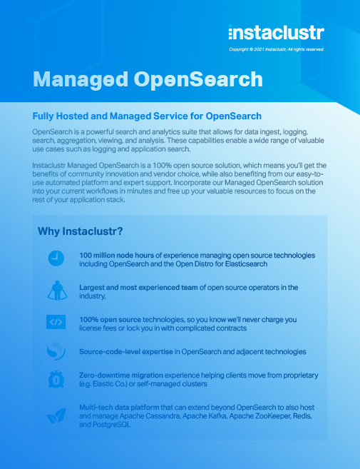 Managed OpenSearch® - Instaclustr