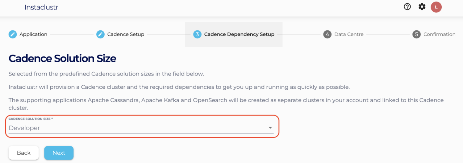 Creating a Cadence Cluster - Instaclustr