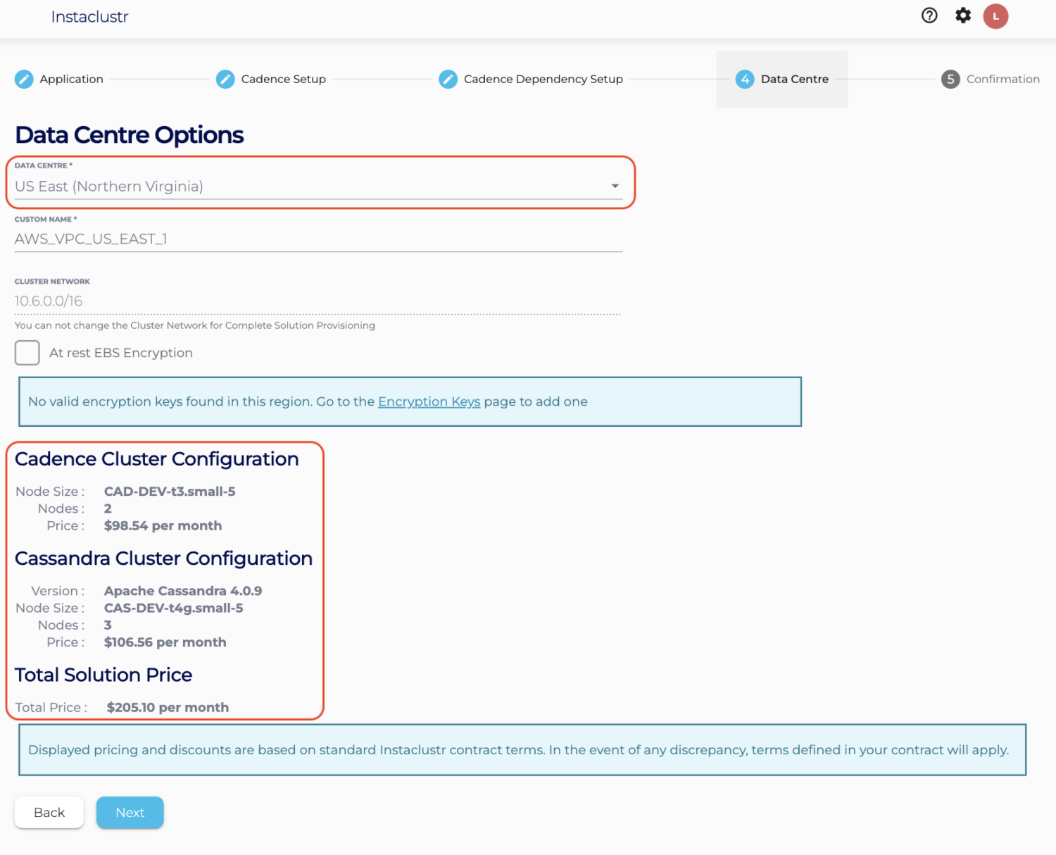 Creating a Cadence Cluster - Instaclustr