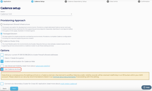 Configuring Clusters to Use Cadence Archival | Instaclustr