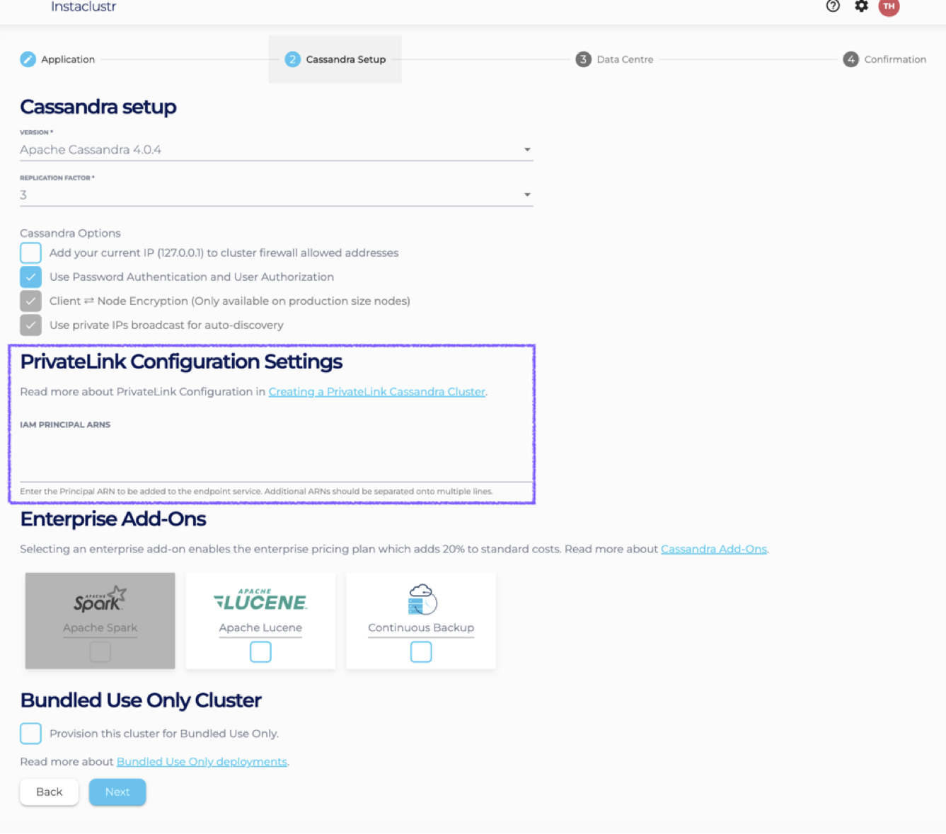 Creating A Privatelink Cassandra Cluster Instaclustr