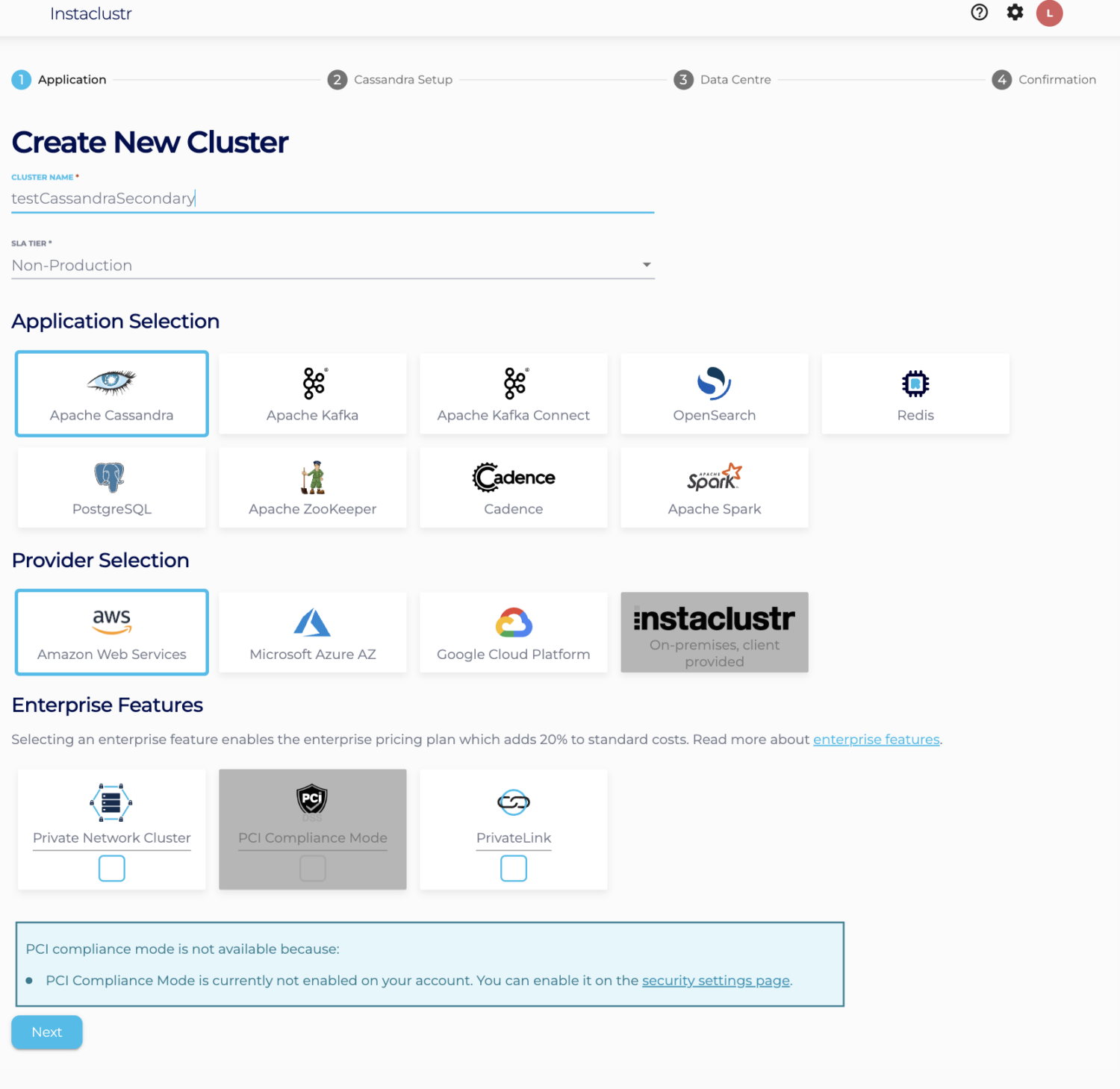 Create a Multi-Region Cadence Cluster - Instaclustr