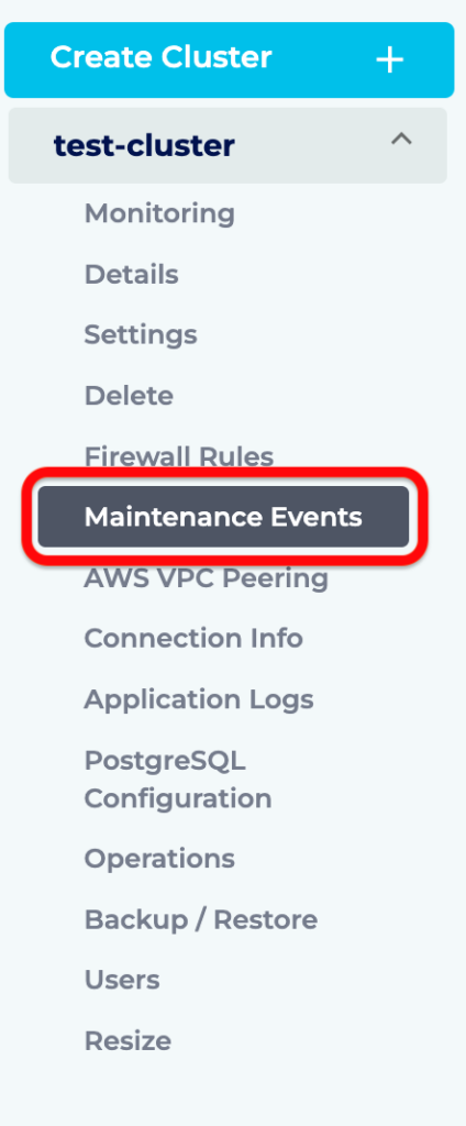 Maintenance Events - Instaclustr
