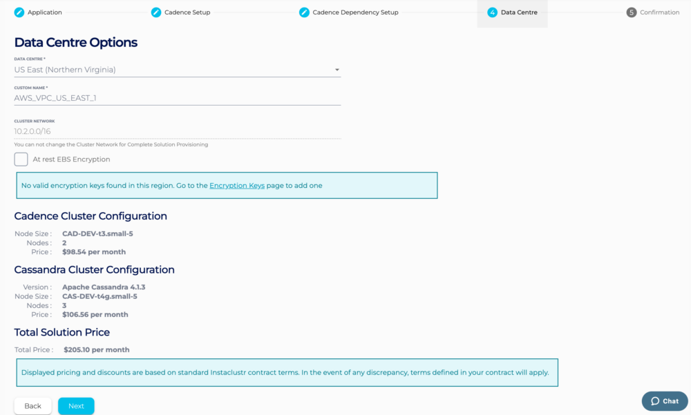 Creating a Cadence Cluster with HTTP API - Instaclustr