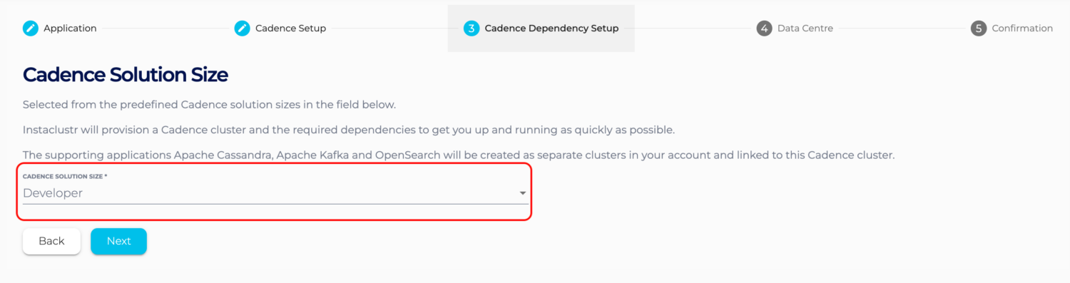 Creating a Cadence Cluster with HTTP API - Instaclustr