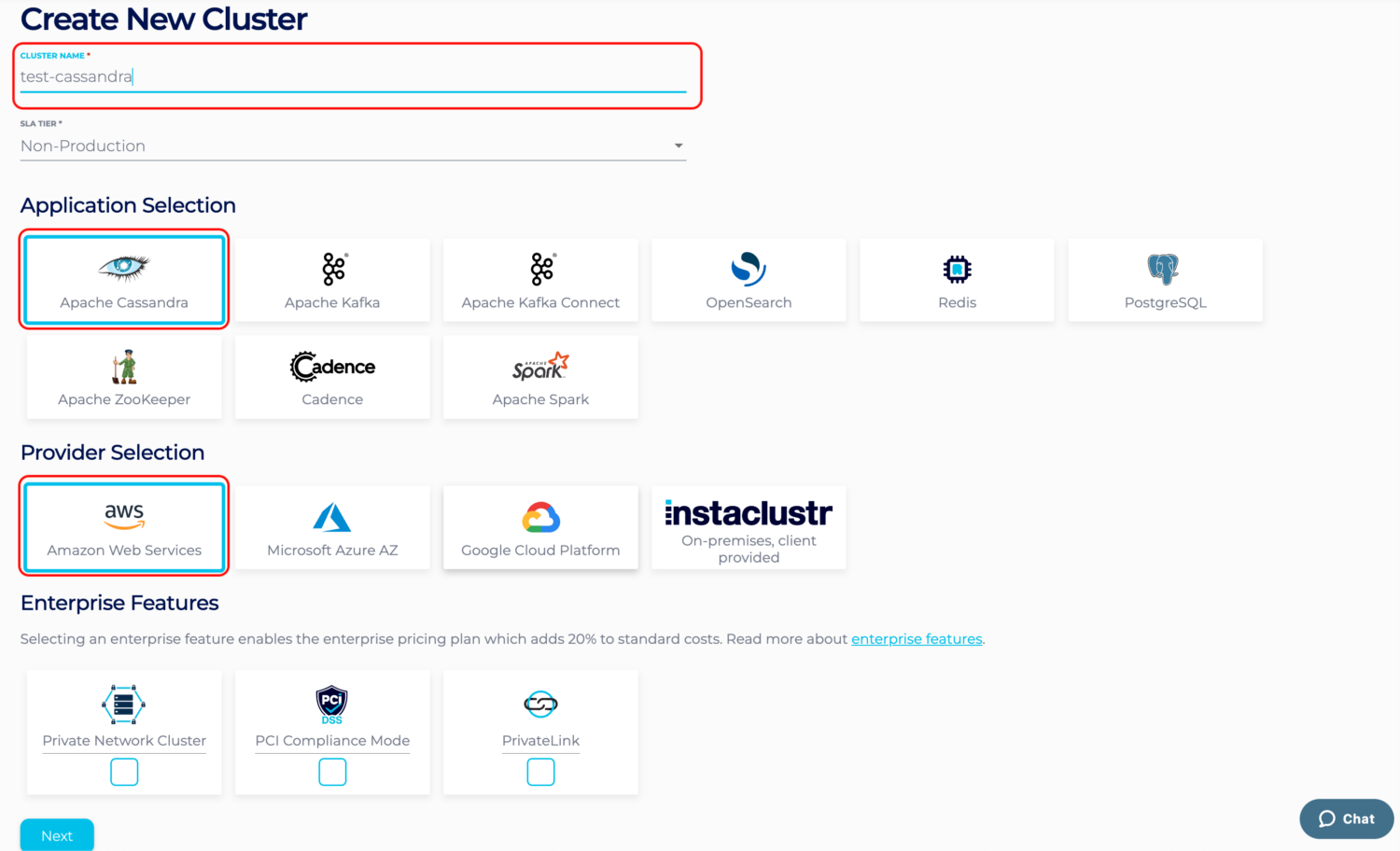 Creating a Cadence Cluster with HTTP API - Instaclustr