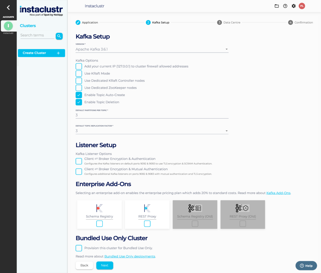 Creating an Apache Kafka Cluster - Instaclustr