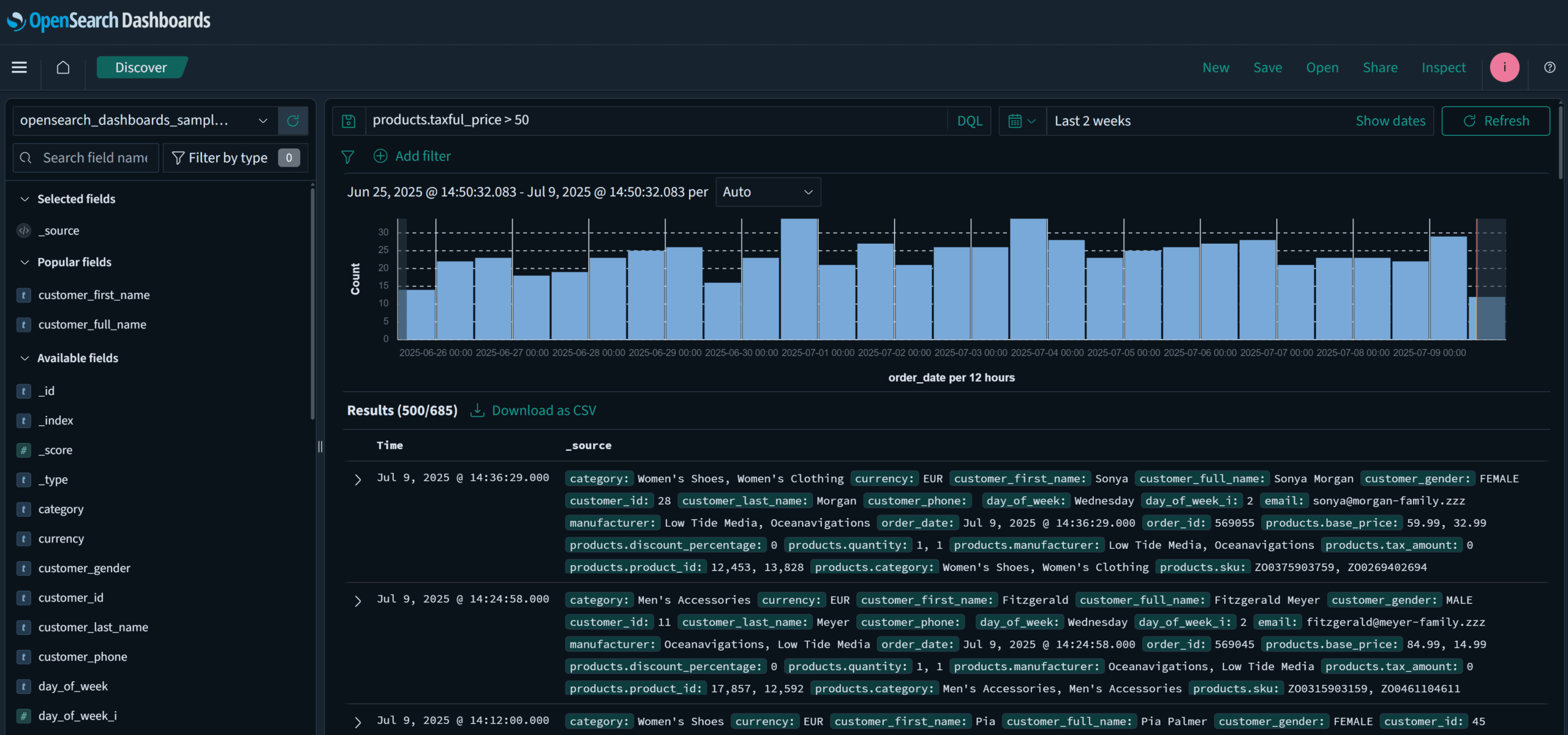 OpenSearch Dashboard and Discover tool: Search, analyze, and visualize your data - Instaclustr